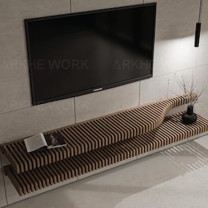 Floating TV Unit Wall Mounted Shelf CNC Router Files, Dxf Dwg ...