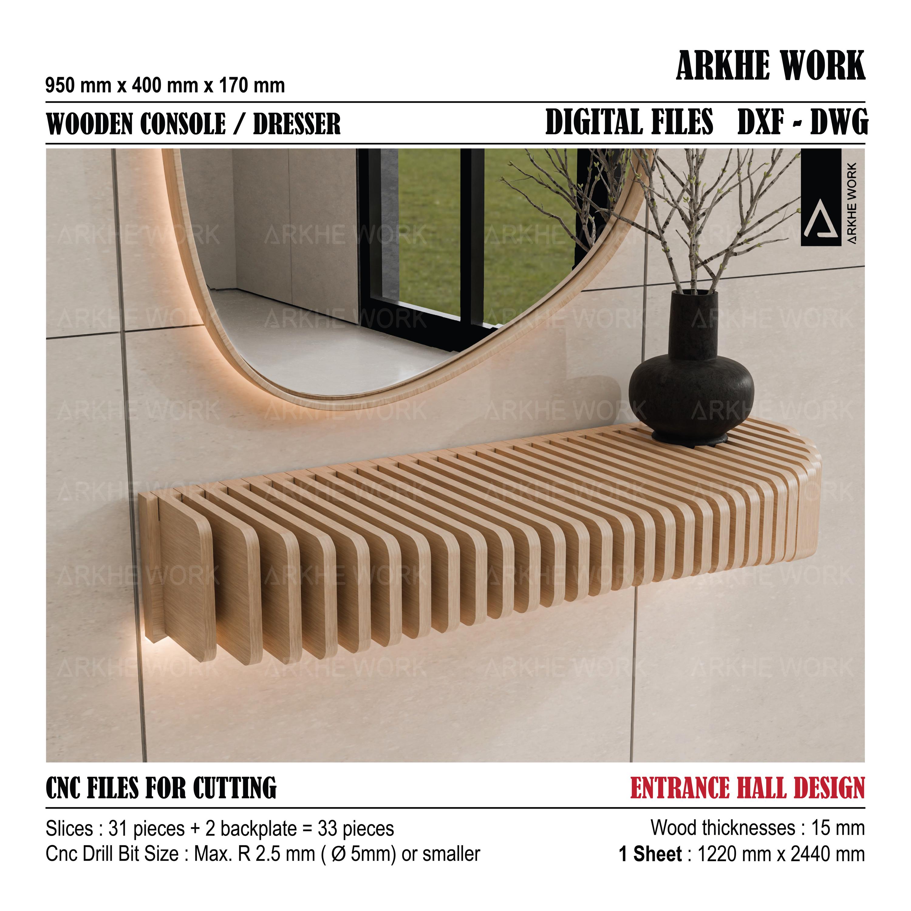Parametric Console / Dresser | CNC Wood Cutting Design | Modern ...