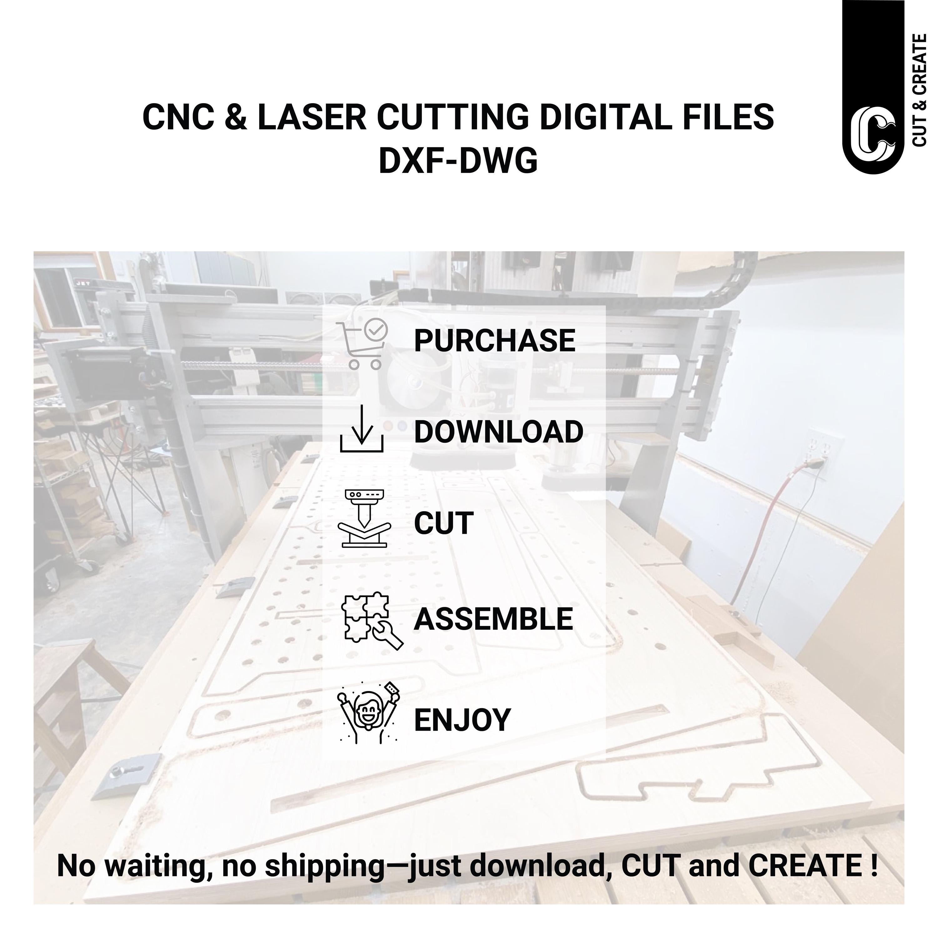 Parametric Entryway Table - Modern Console Dresser - CNC Wood Cutting ...