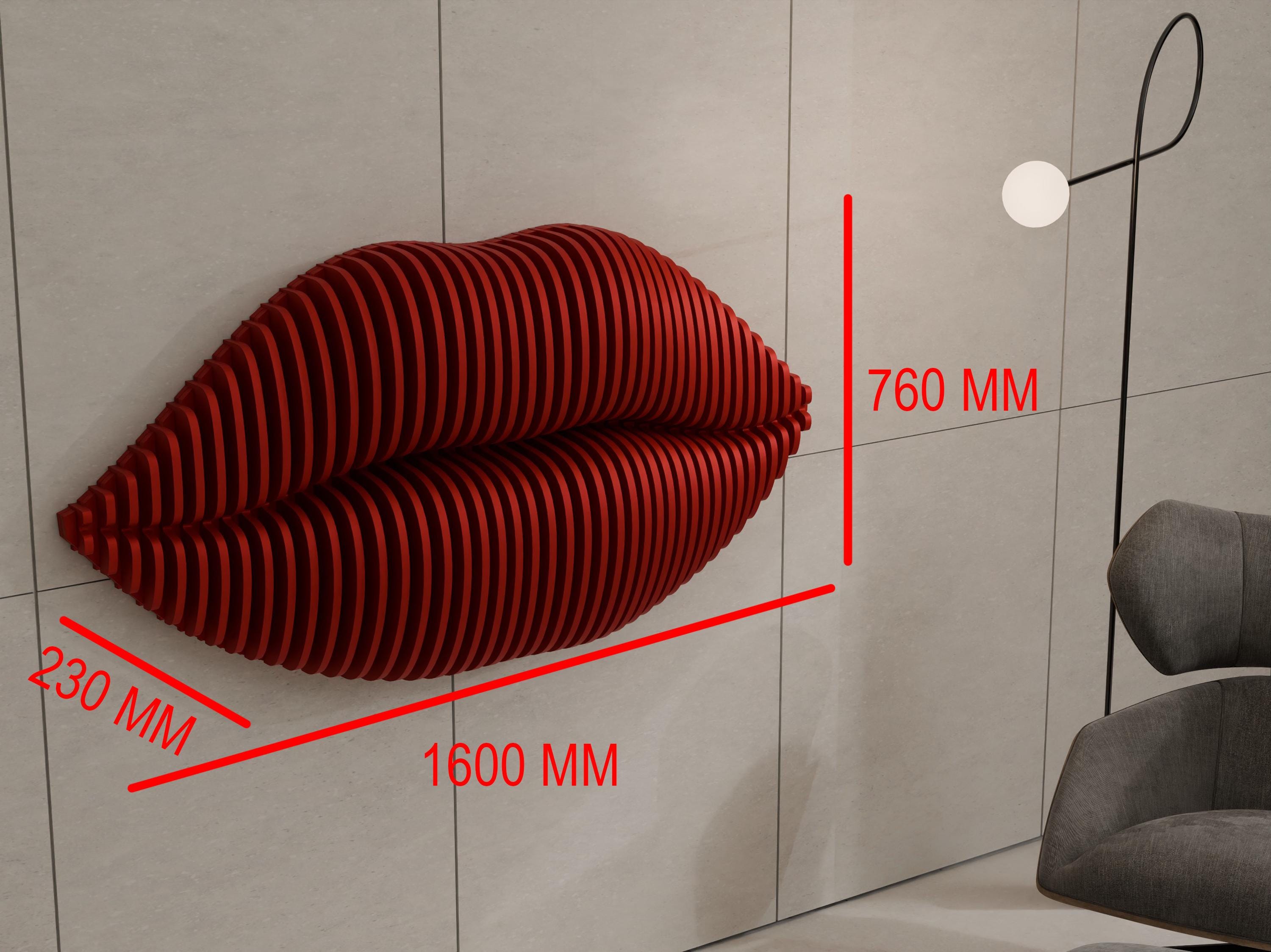 Parametric Lips Wall Art CNC Cutting File | Modern Cool CNC Design ...