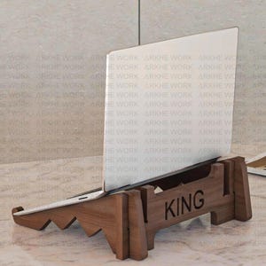 Wooden Laptop Stand - Ergonomic Laptop Riser Scandinavian Desk Stand ...
