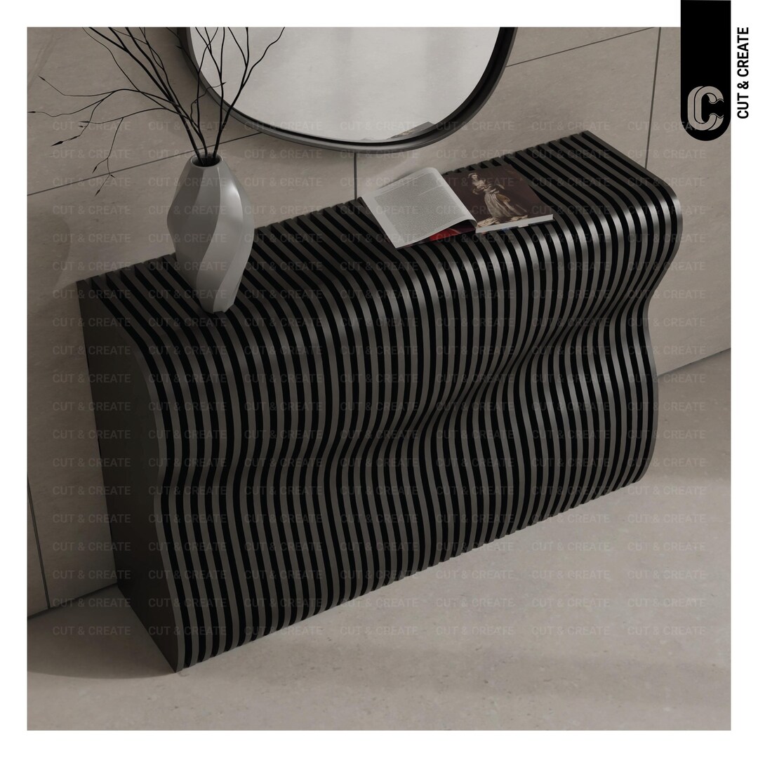 Parametric Entryway Table - Modern Console Dresser - CNC Wood Cutting ...