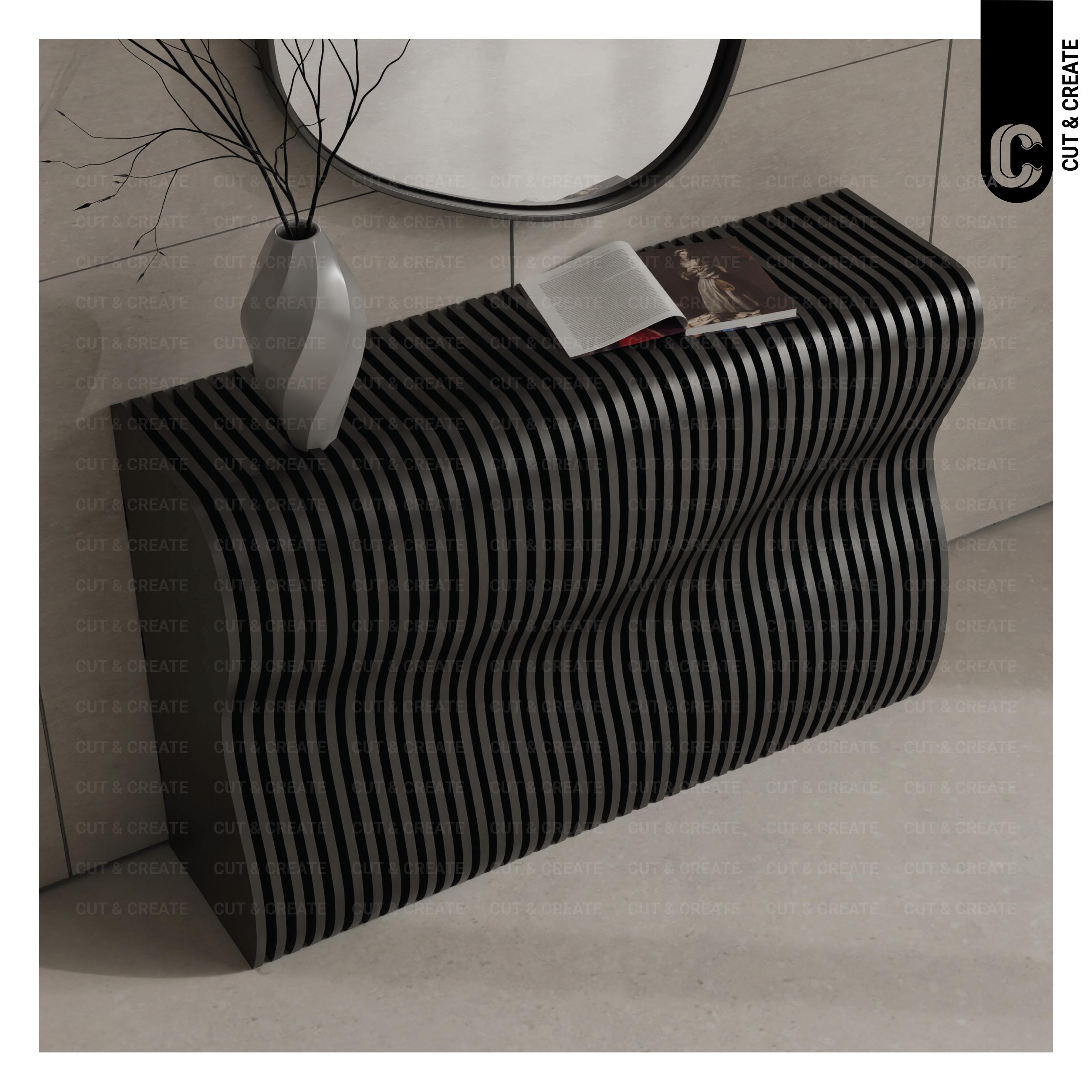 Parametric Entryway Table - Modern Console Dresser - CNC Wood Cutting ...