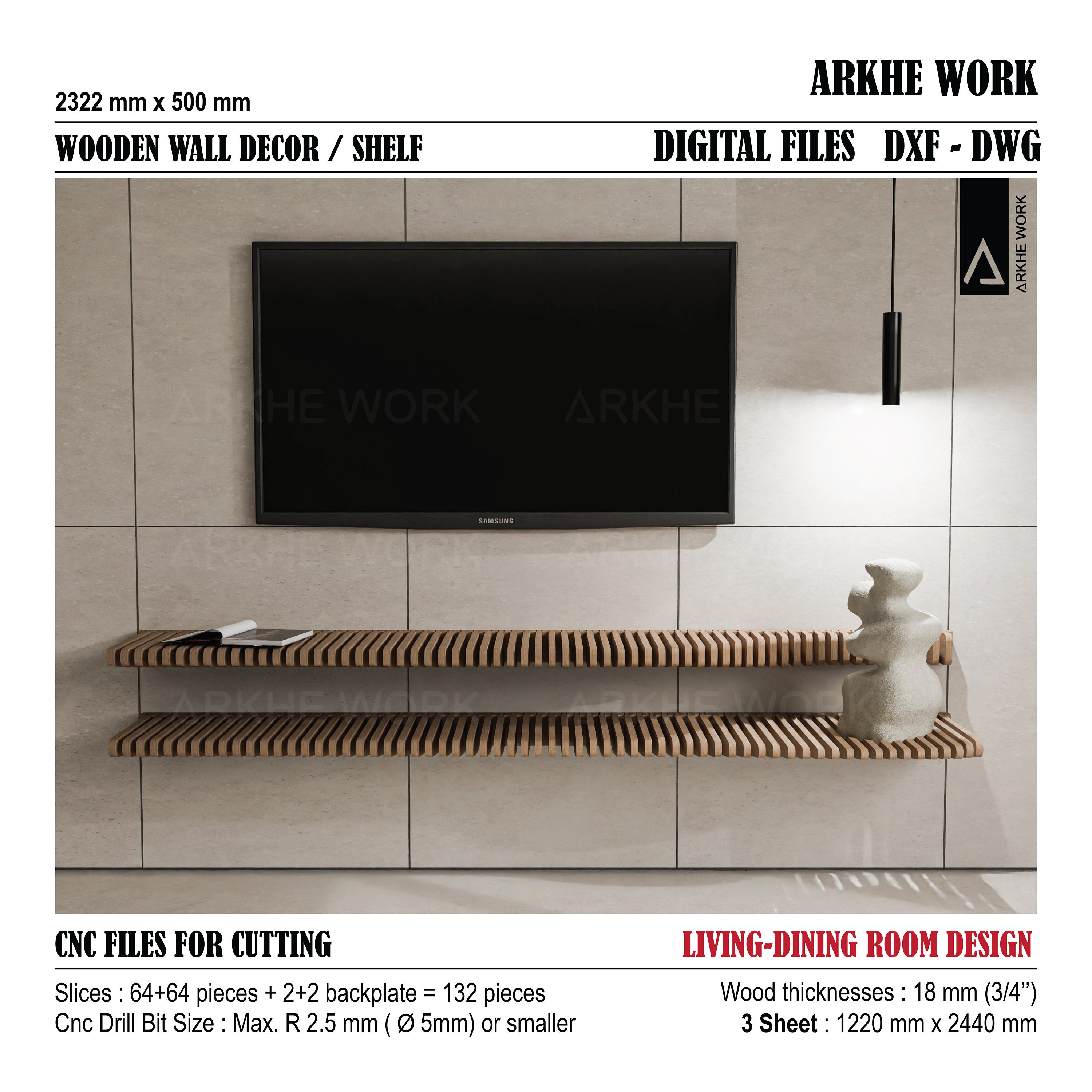 Parametric Wooden Shelf / TV Unit Modern Furniture CNC Wood Cutting ...