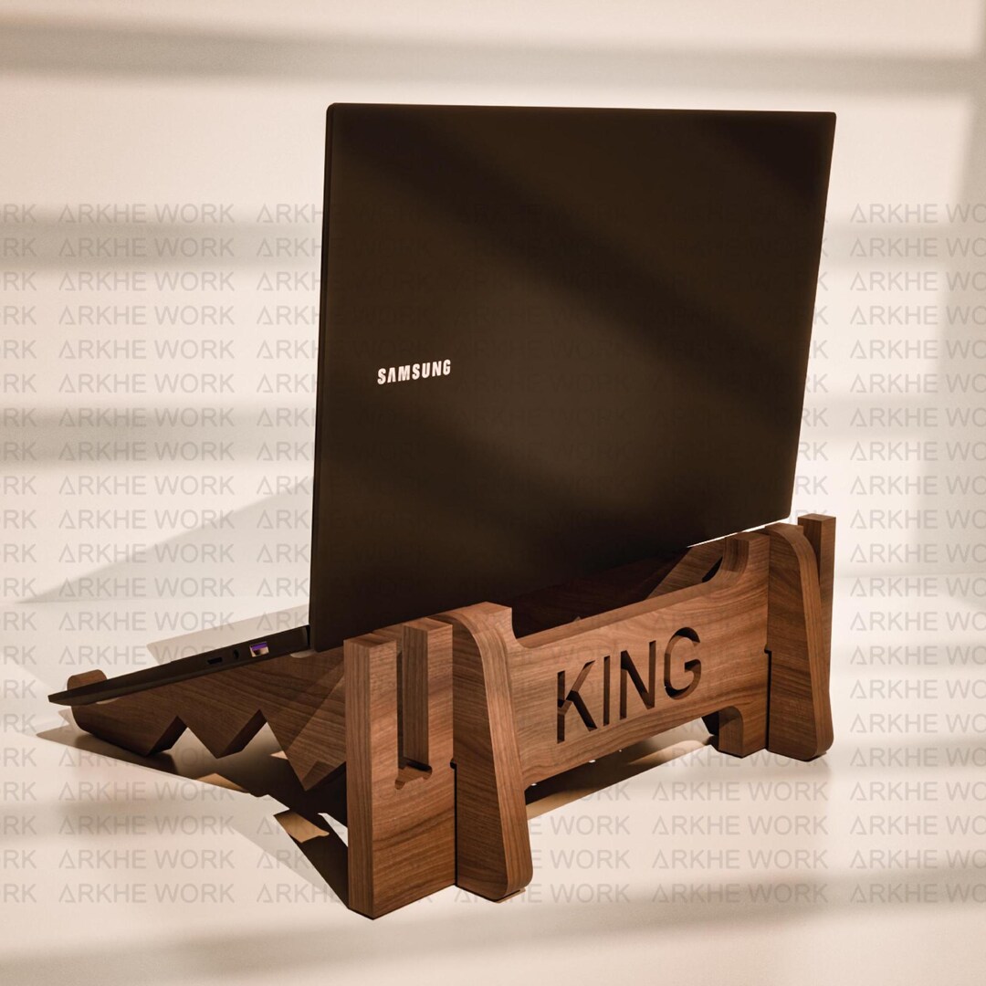 Wooden Laptop Stand - Ergonomic Laptop Riser Scandinavian Desk Stand ...