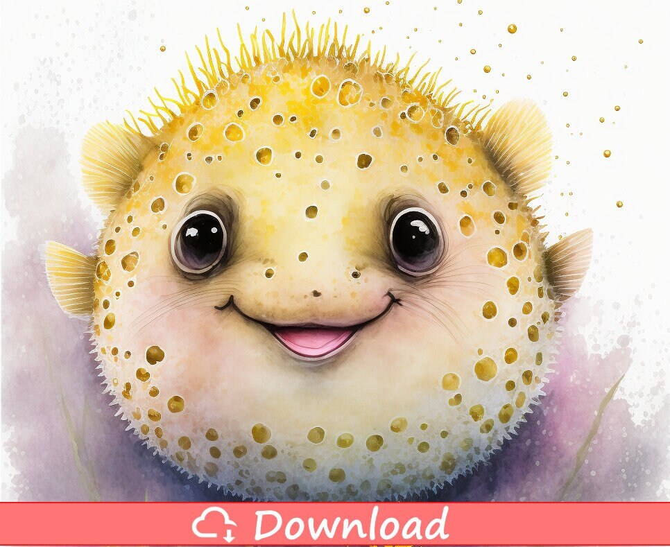 Cute Puffer Fish Drawing