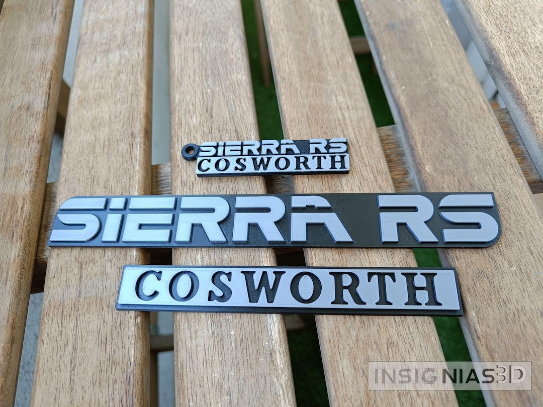 Ford Sierra RS Cosworth Badge. Ford Sierra Emblem. Ford Sierra Badge. Logo, Emblem. ** 3D **. 3D ...