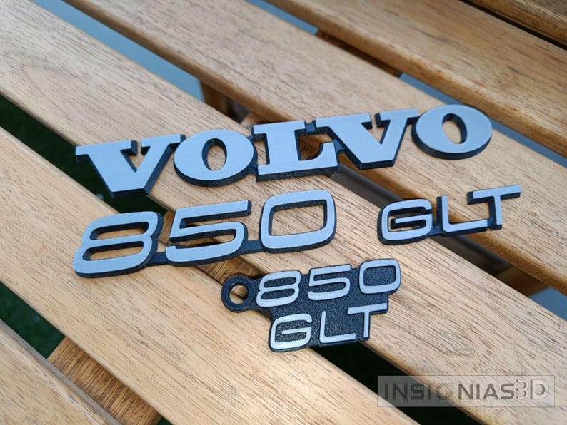 Reproducción 3D. PACK Insignia VOLVO 850 GLT . Emblem . Logo . Badge ...