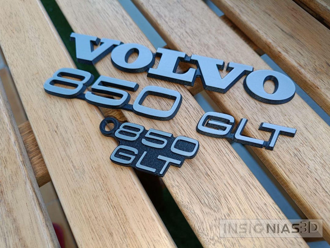Reproducción 3D. PACK Insignia VOLVO 850 GLT . Emblem . Logo . Badge ...