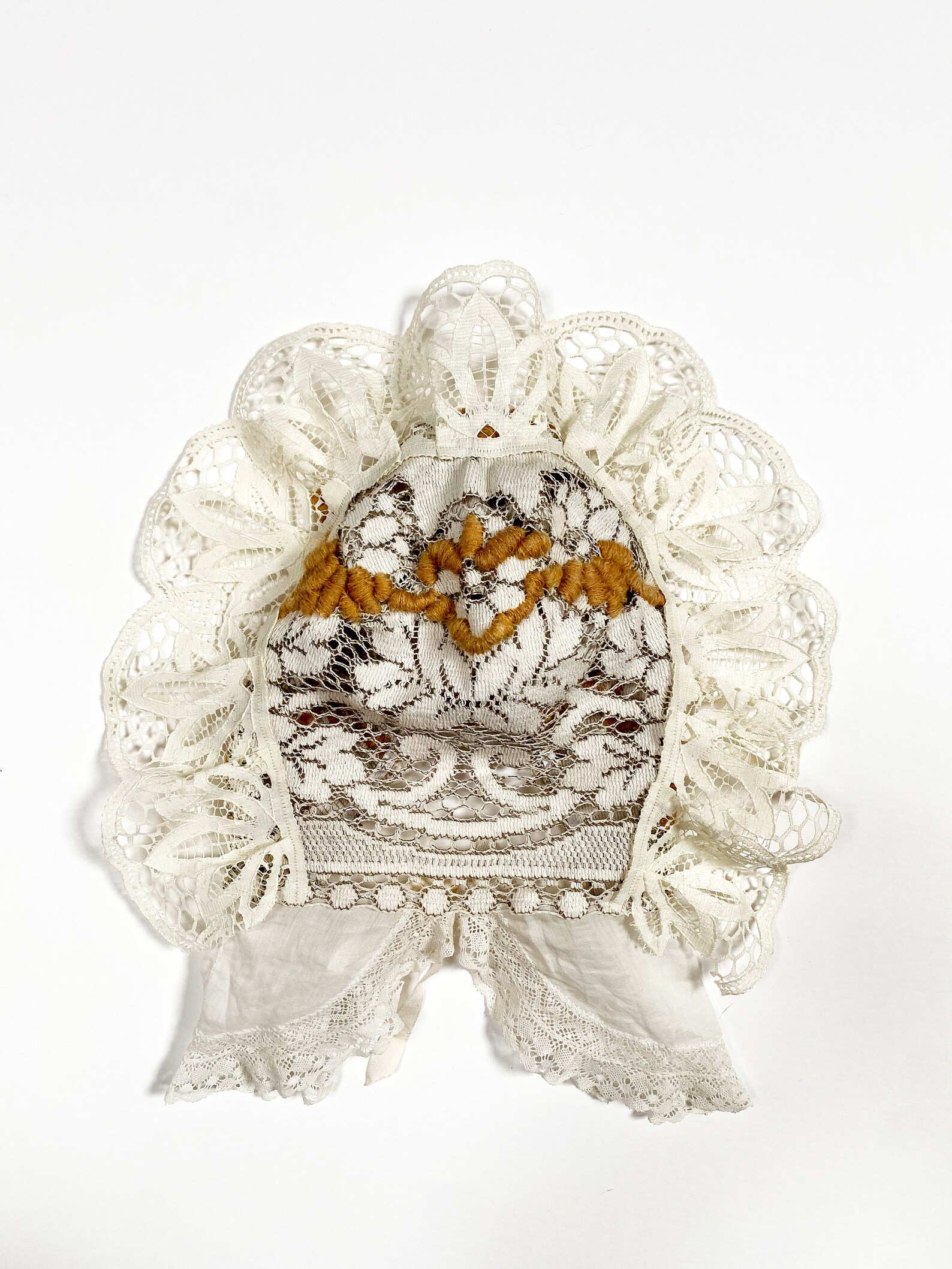 Hand Embroidered Antique and Vintage Lace Bonnet - Etsy
