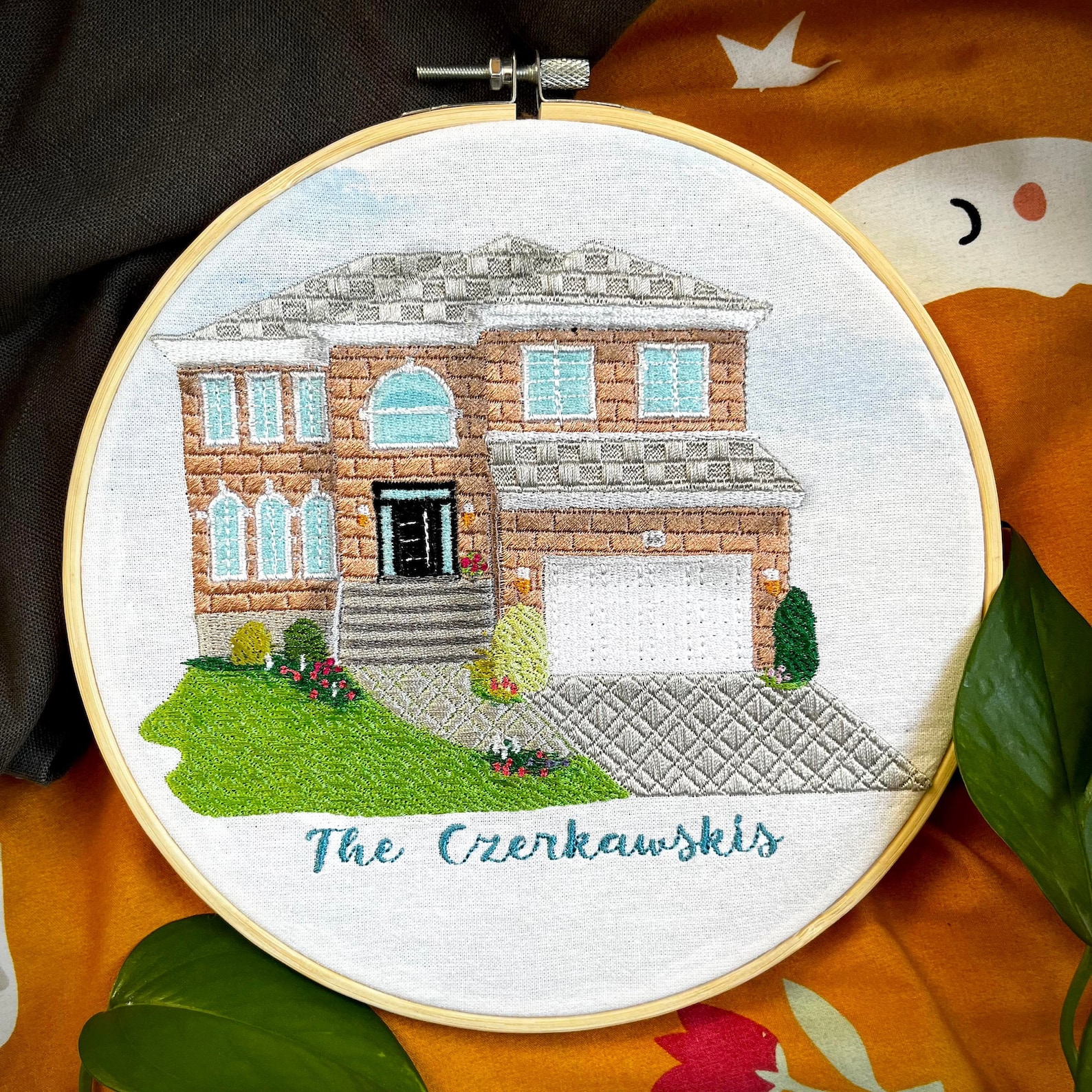 Custom Embroidered House Portrait - Etsy