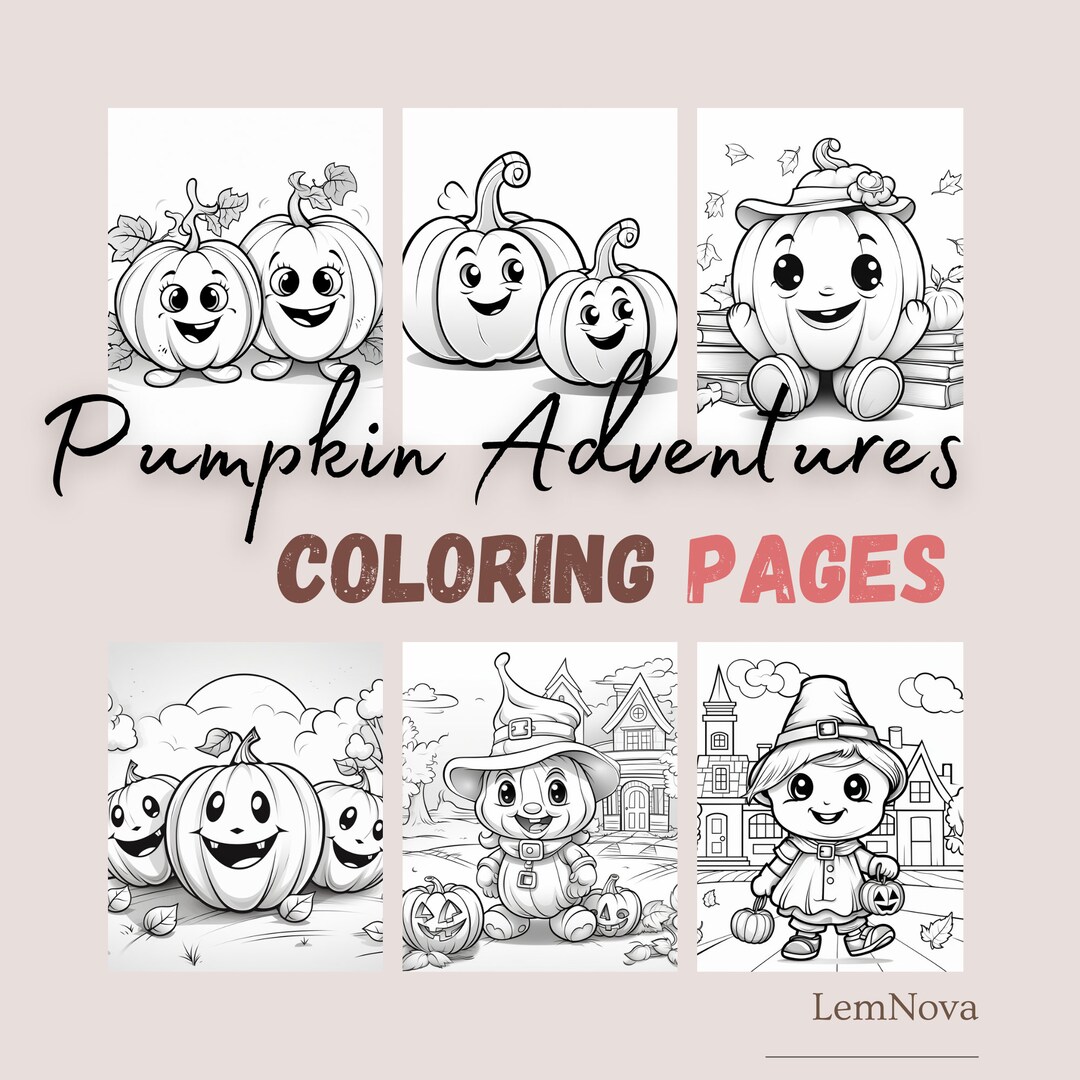 Pumpkin Adventures/halloween Coloring Fun/pumpkin Party Activitie ...