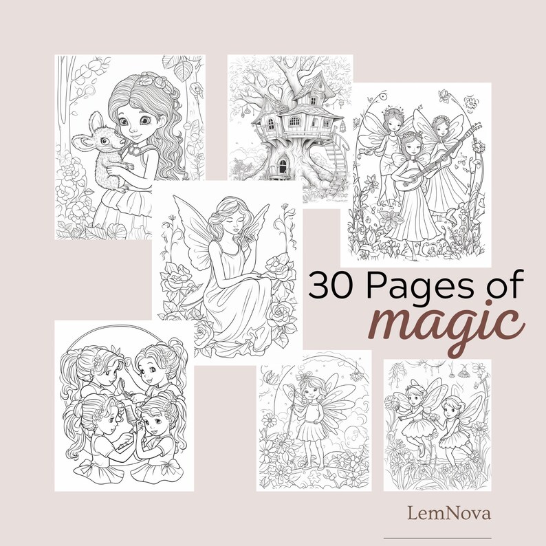 Fairies Coloring Pages for Kids/girls/fantasy Coloring Pages/wings ...