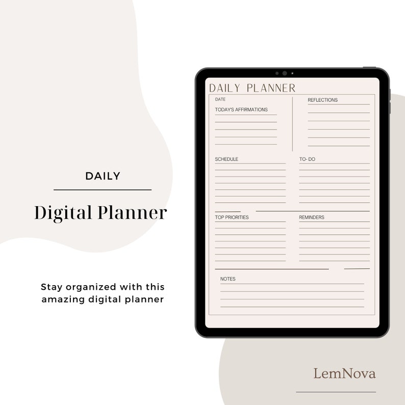 Daily Planner/tablet Planner/a4 Digital Planner/productivity Tool/one ...