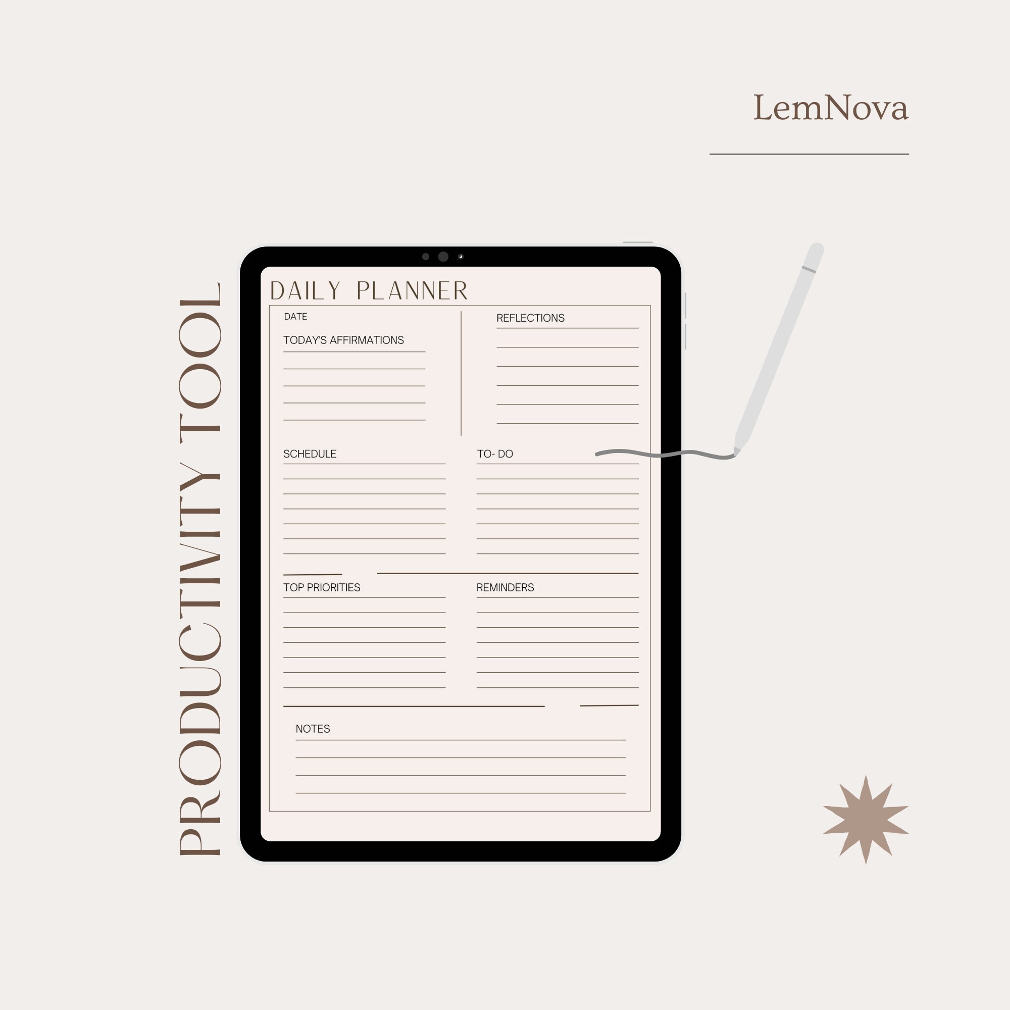 Daily Planner/tablet Planner/a4 Digital Planner/productivity Tool/one ...