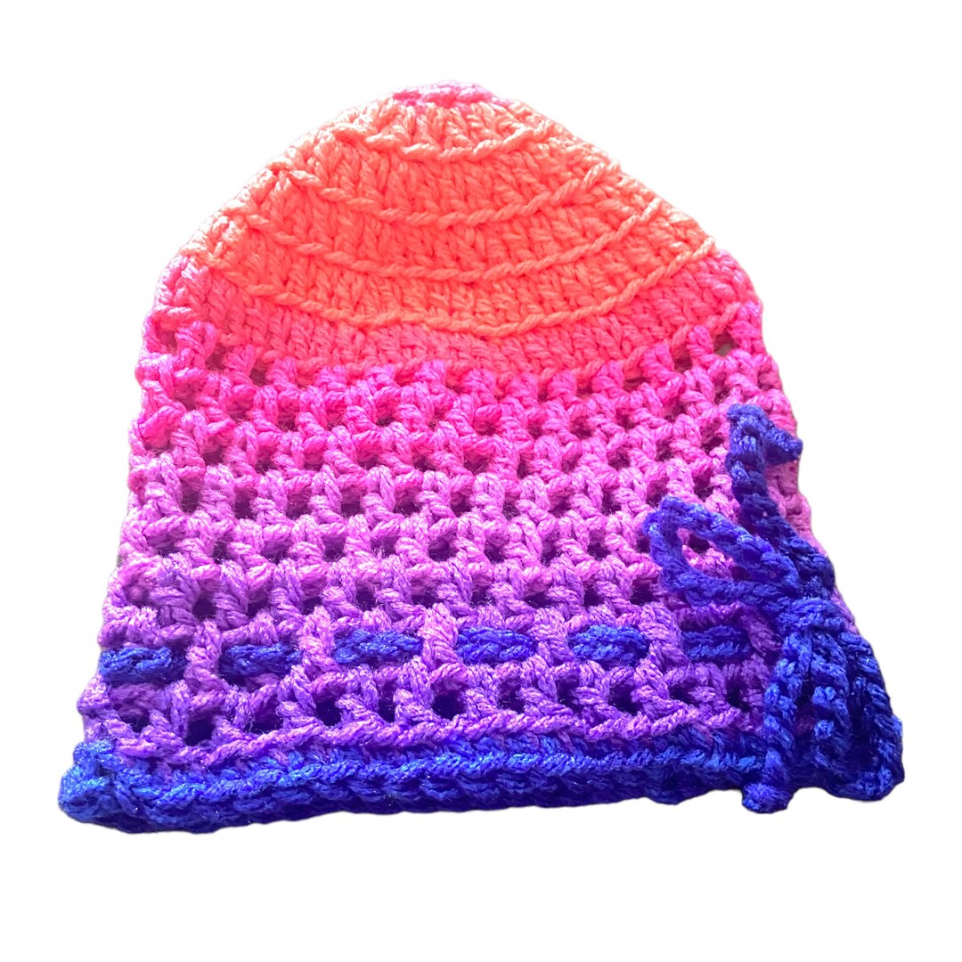 Baby Beanie Hand Crochet Baby Hat Multi Color Baby Hat Baby Shower Gift ...
