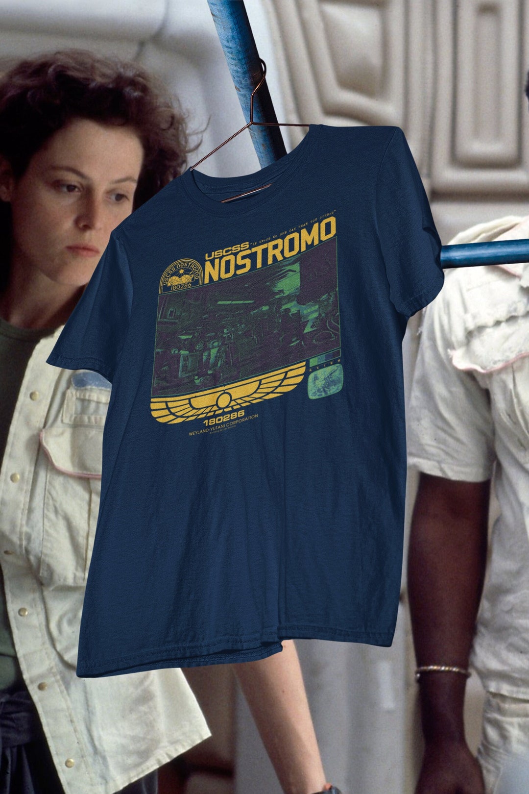 Alien 1979: USCSS Nostromo Interface ASCII Art Street Wear Graphic T ...
