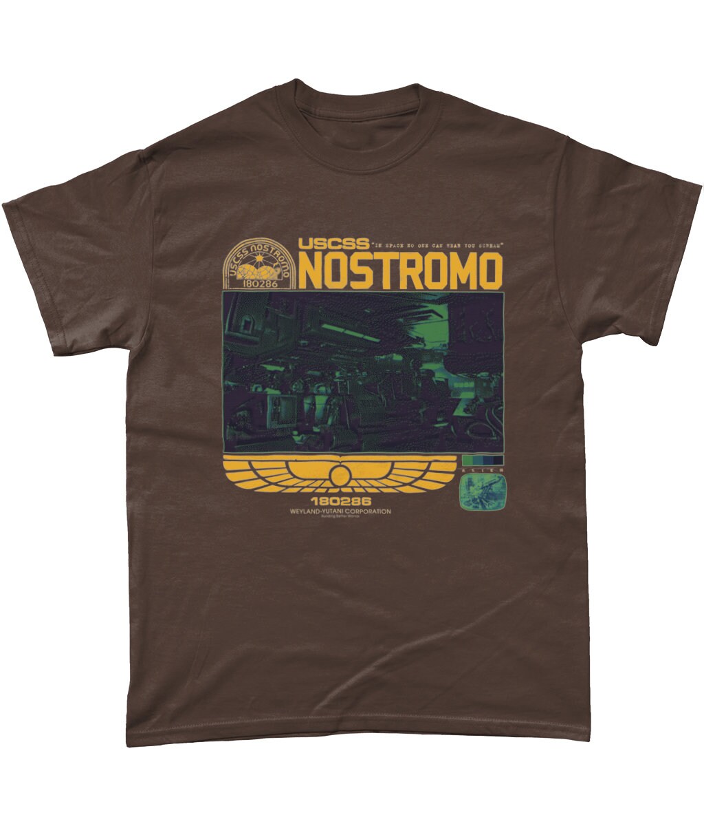Alien 1979: USCSS Nostromo Interface ASCII Art Street Wear Graphic T ...