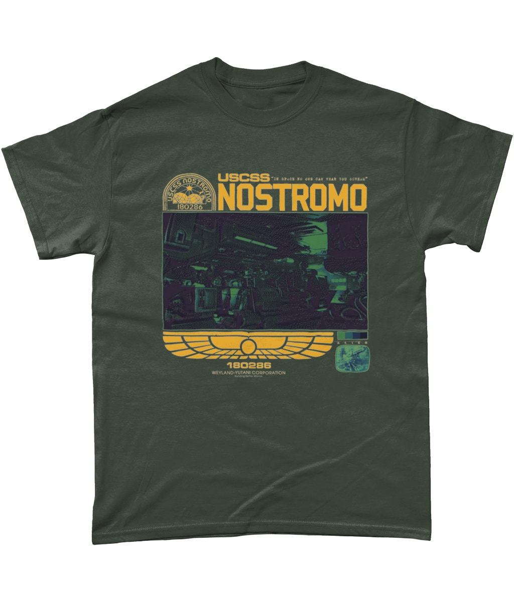 Alien 1979: USCSS Nostromo Interface ASCII Art Street Wear Graphic T ...