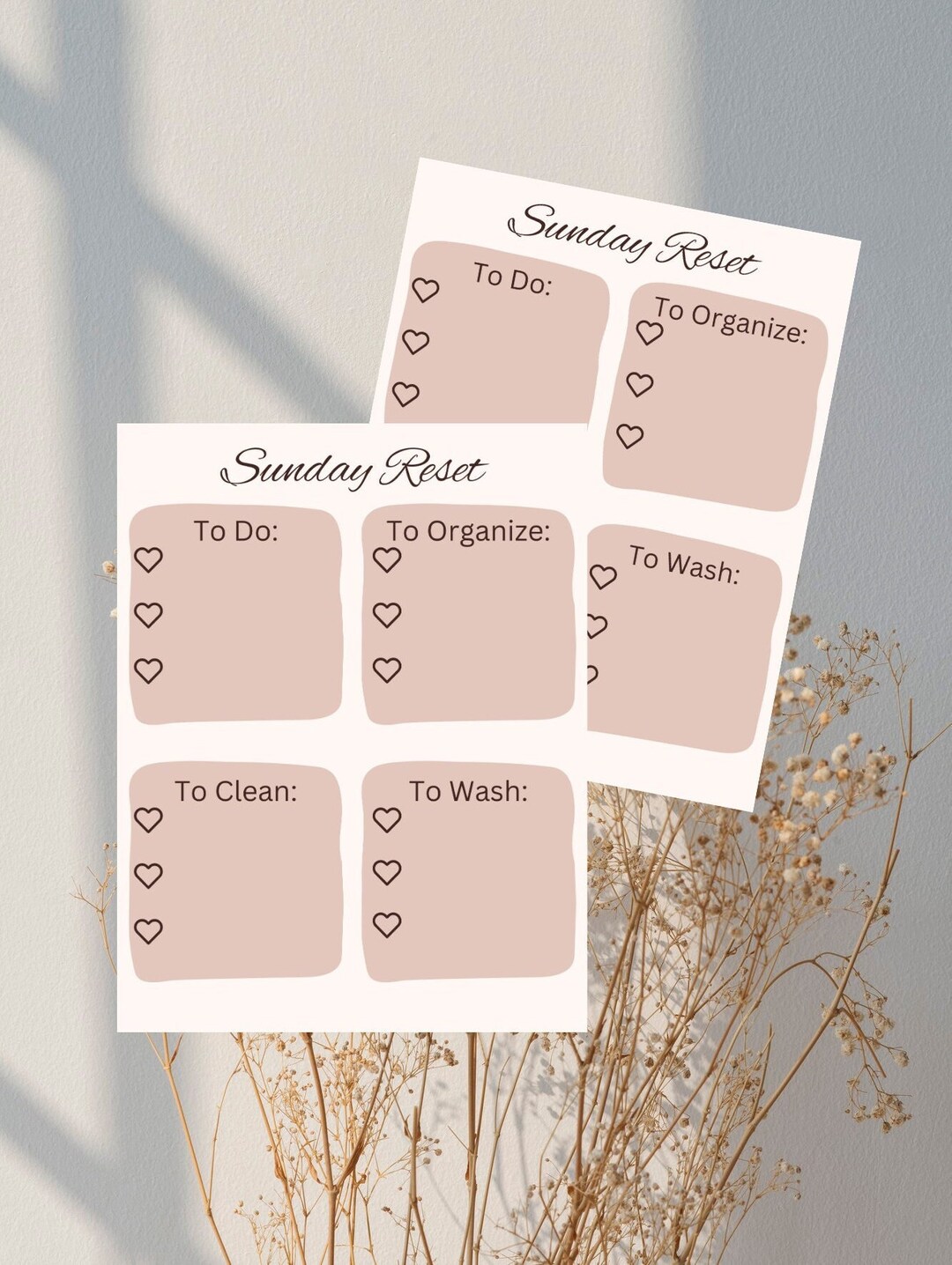 Printable Sunday Reset, Sunday to Do List, Sunday Checklist, Digital ...