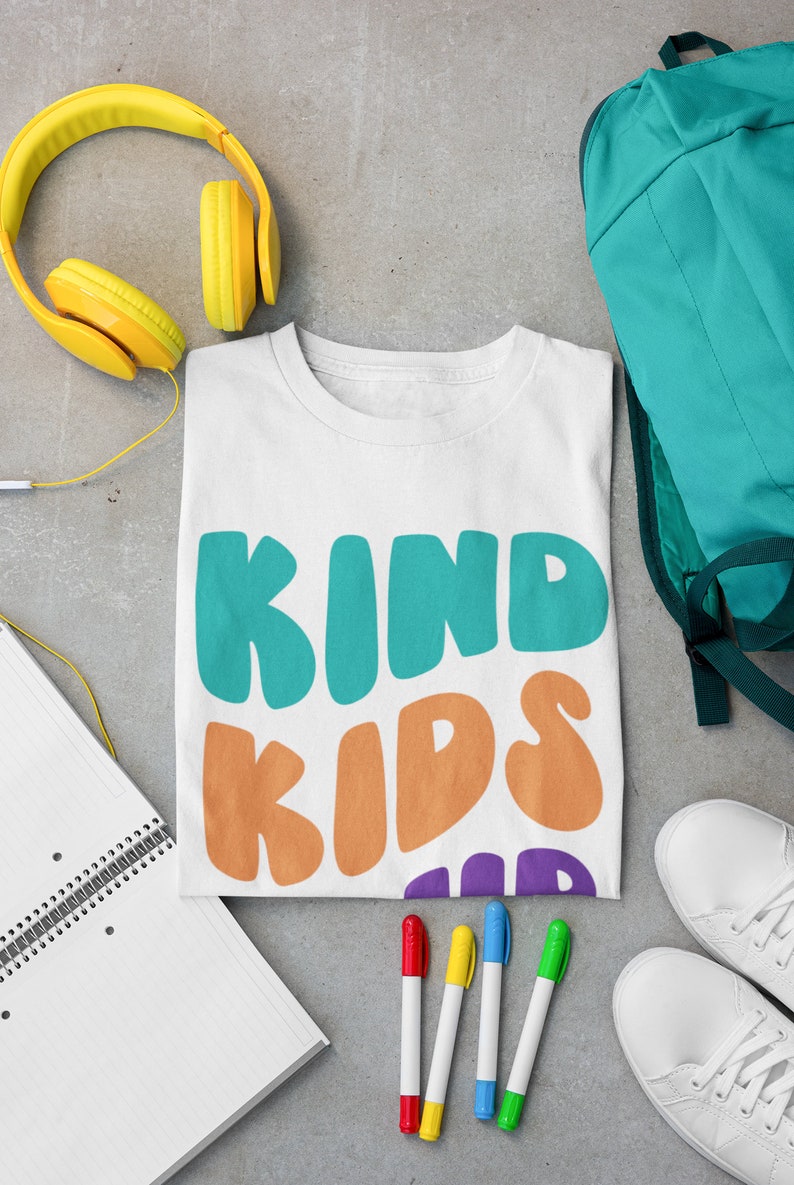 Kind Kids Club Svg: Wavy Stacked Letters (digital Download) - Etsy
