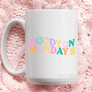 Moody on Mondays PNG, Monday Png, Happy Face Png, Screenprint Png ...