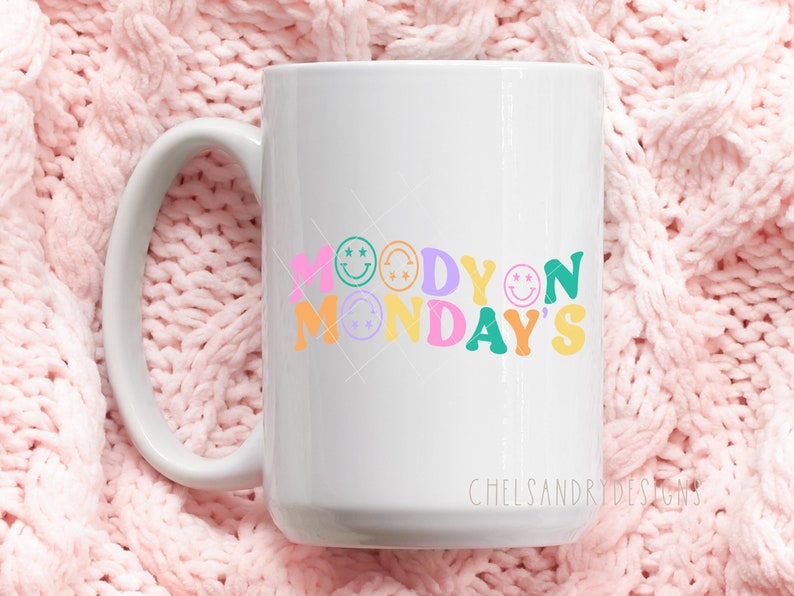 Moody on Mondays PNG, Monday Png, Happy Face Png, Screenprint Png ...