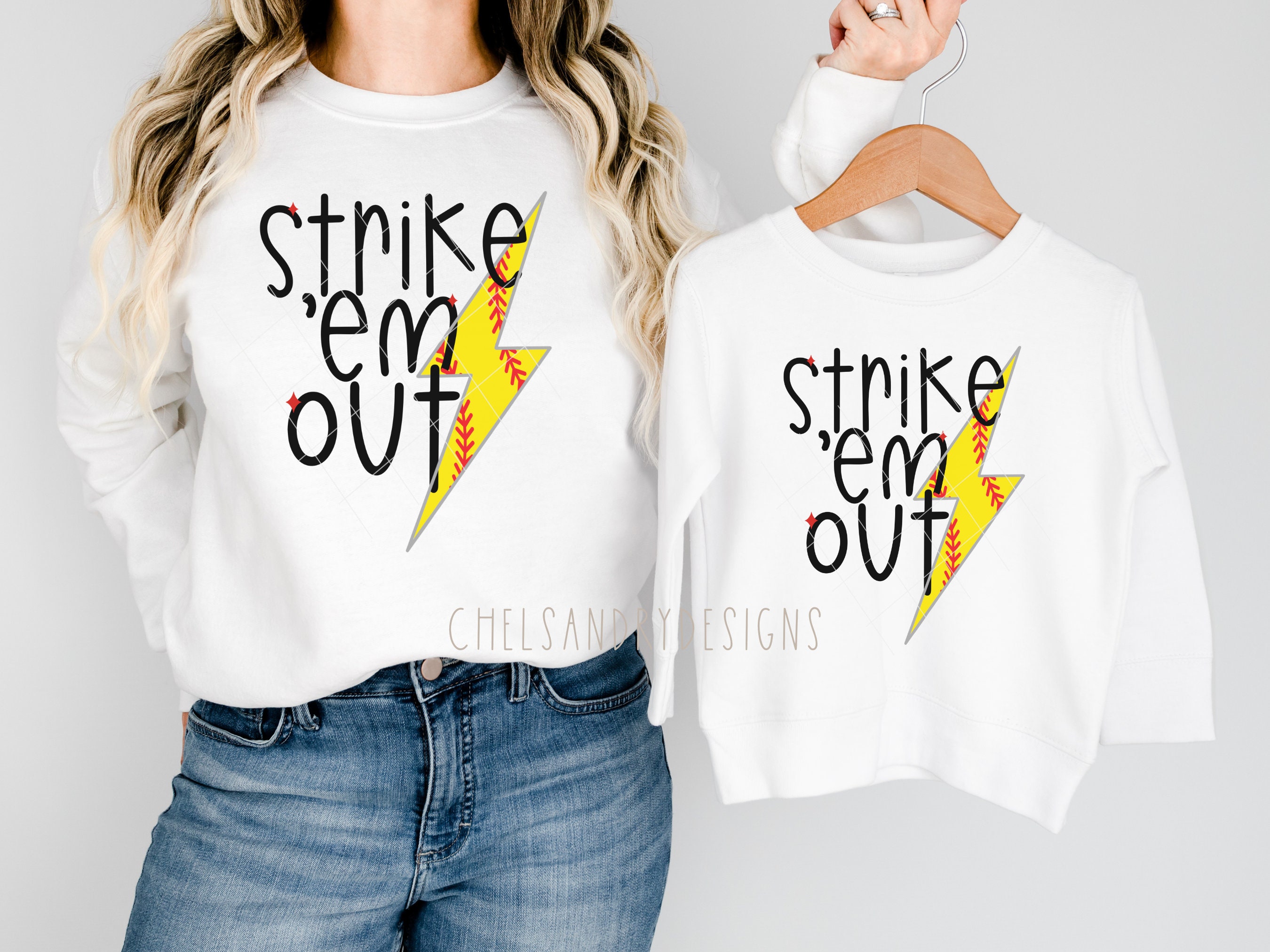 Softball Strike 'em Out PNG, Softball Png, Sball Png, Softball ...