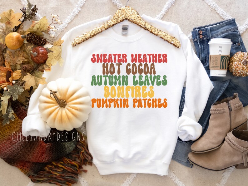 Fall Words PNG, Fall Vibes Png, Autumn Png, Sweater Weather, Pumpkin ...