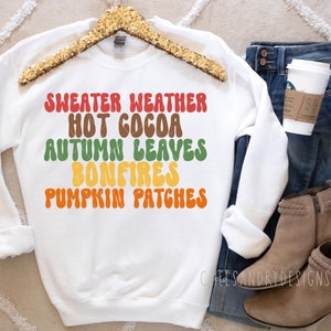 Fall Words PNG, Fall Vibes Png, Autumn Png, Sweater Weather, Pumpkin ...