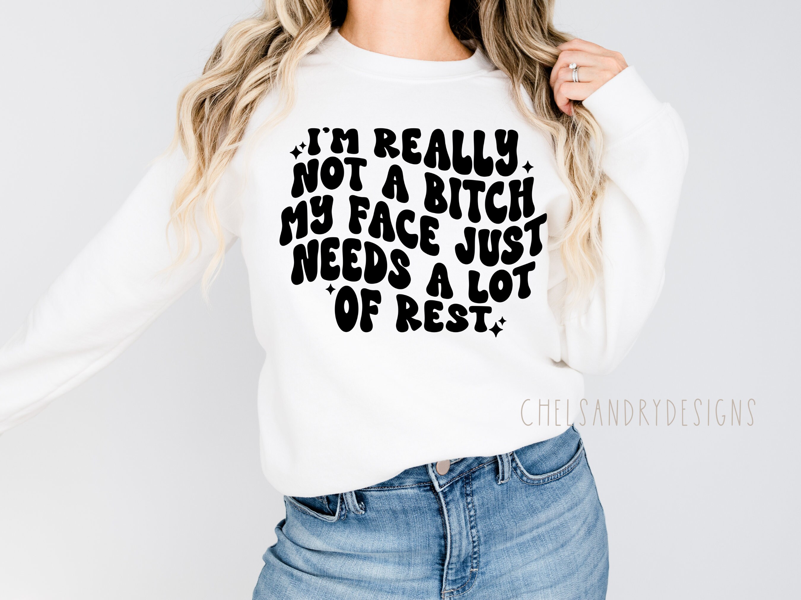 Resting Bitch Face PNG, Snarky Quote, Funny Quote, RBF Quote, Sarcastic ...