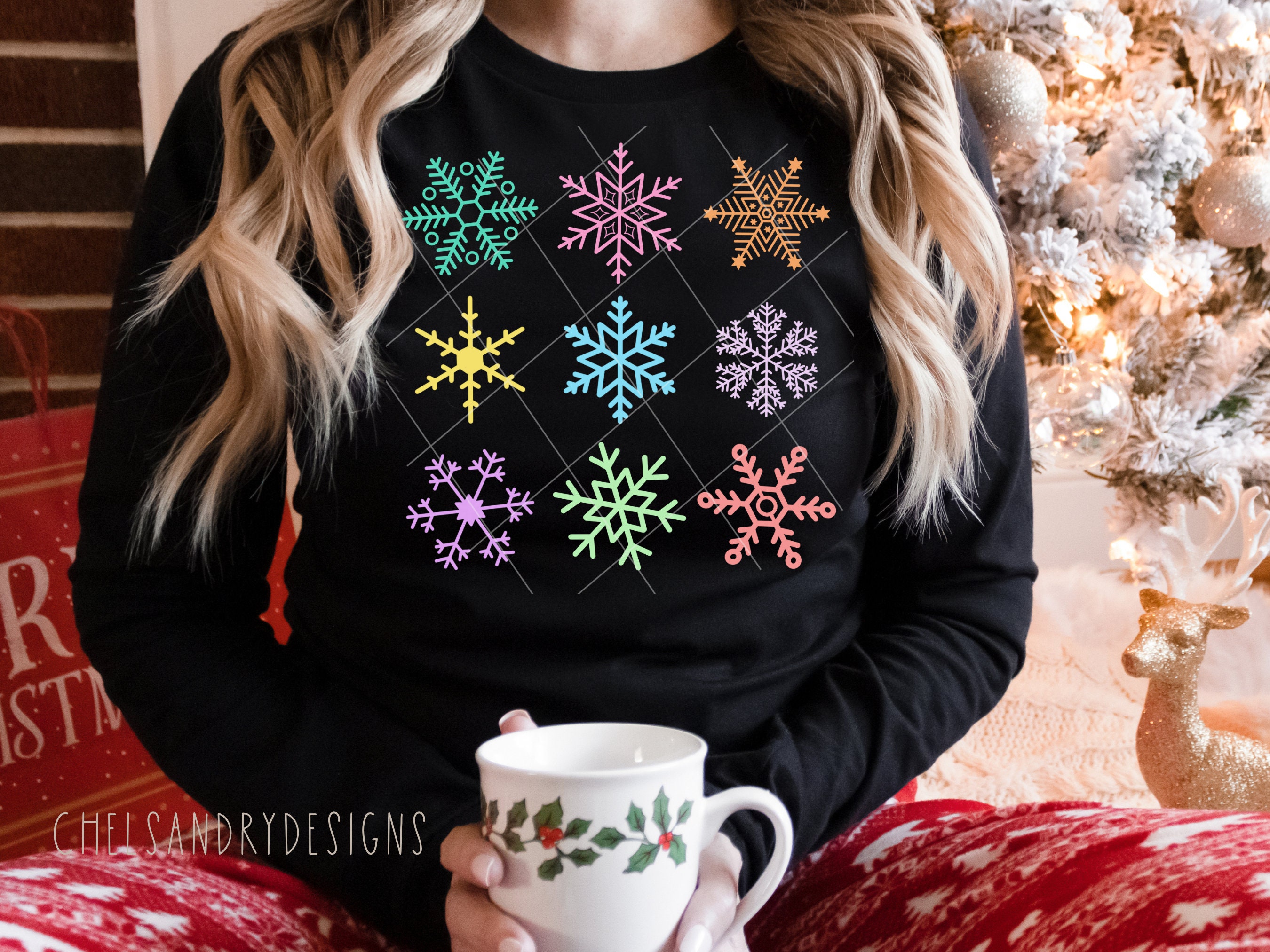Snowflakes PNG, Pastel Snowflakes, Colorful Snowflakes, Winter Png ...