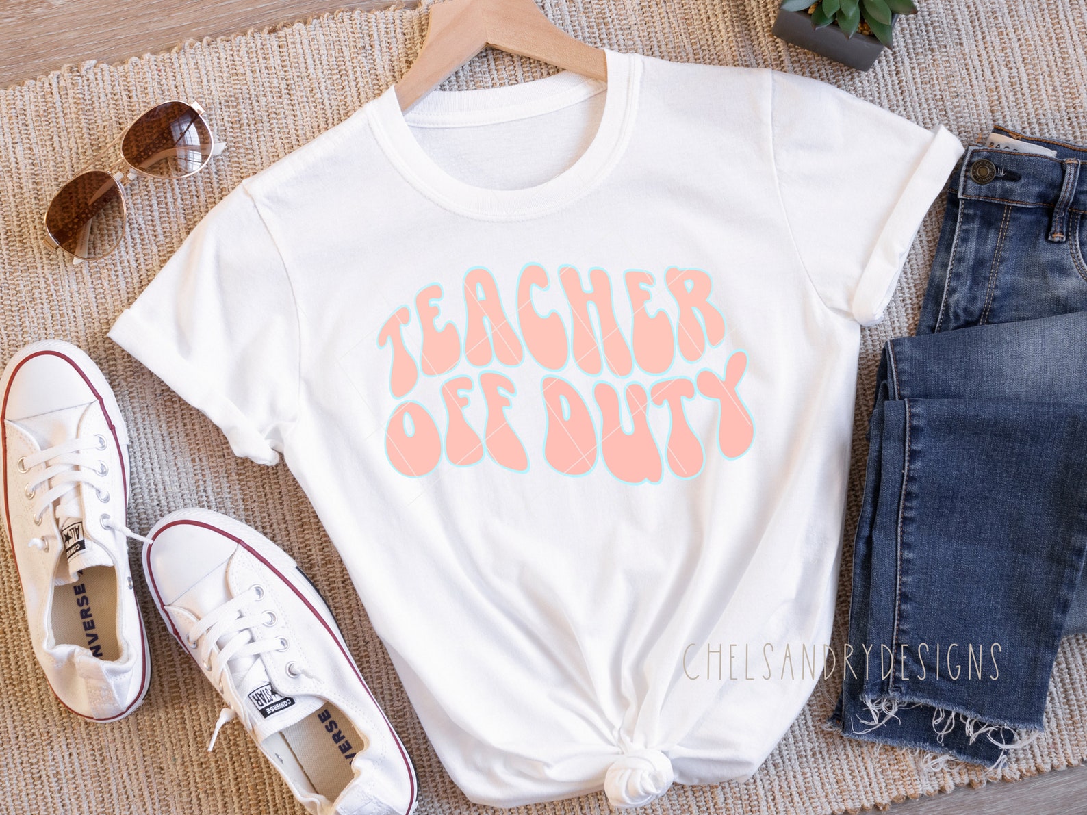 Teacher off Duty PNG, Teacher Png, Sublimation Design Png, Wavy Text ...