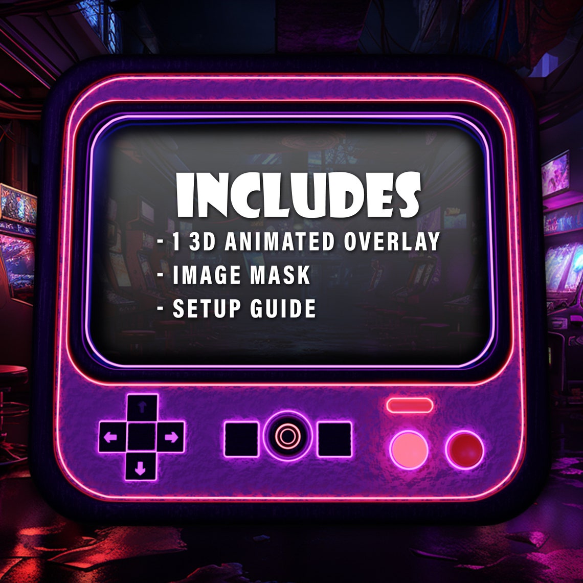 ANIMATED Handheld Gaming System, Webcam Overlay for Twitch, Youtube ...