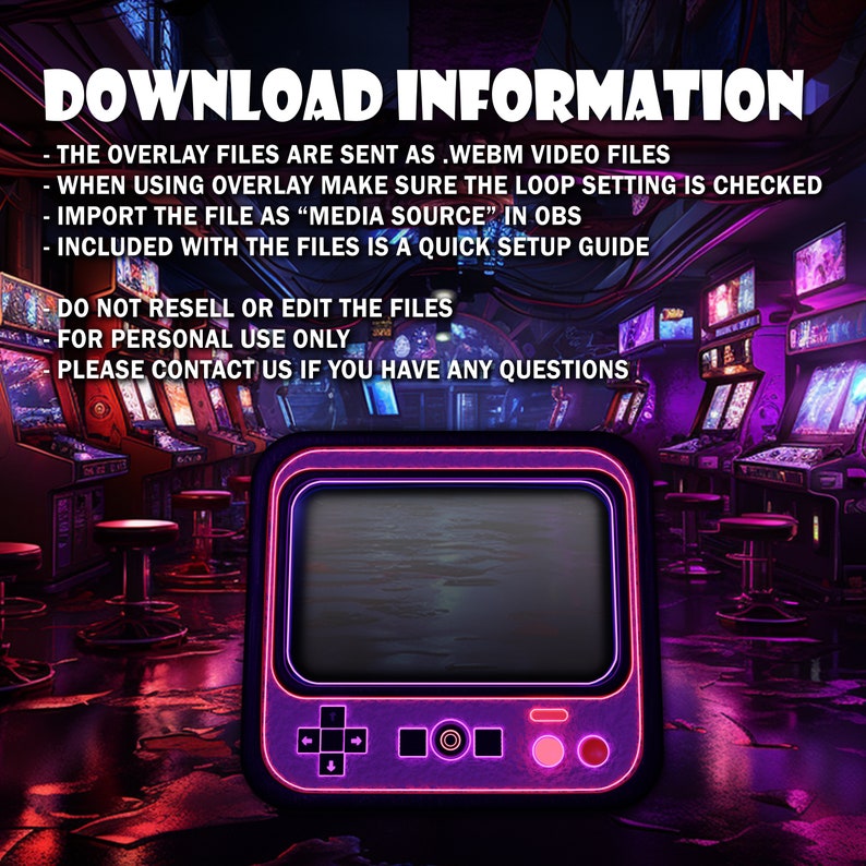 ANIMATED Handheld Gaming System, Webcam Overlay for Twitch, Youtube ...
