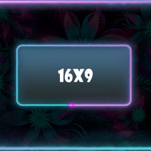 3 ANIMATED Neon Webcam Border Pack, Bubblegum Webcam Overlays for ...