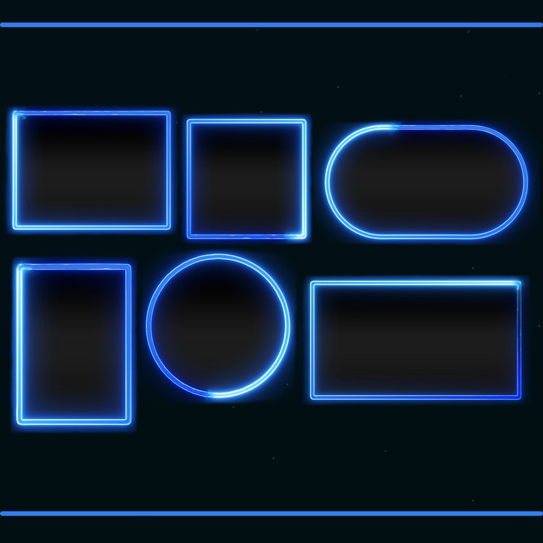6 ANIMATED Neon Webcam Border Pack, Webcam Overlays for Twitch, Youtube ...