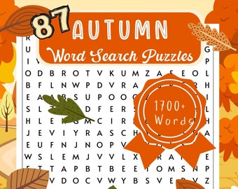 Autumn / Fall Word Search Printable - Etsy