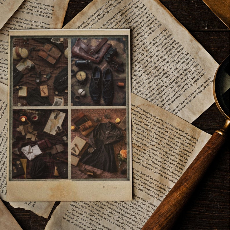 Dark Academia Digital Papers. Steampunk, Victorian Ephemera for ...