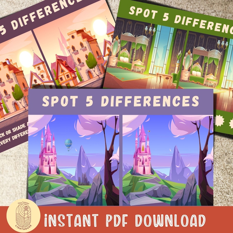 Fun and Easy Spot the Difference Game for Kids & Adults. - Etsy