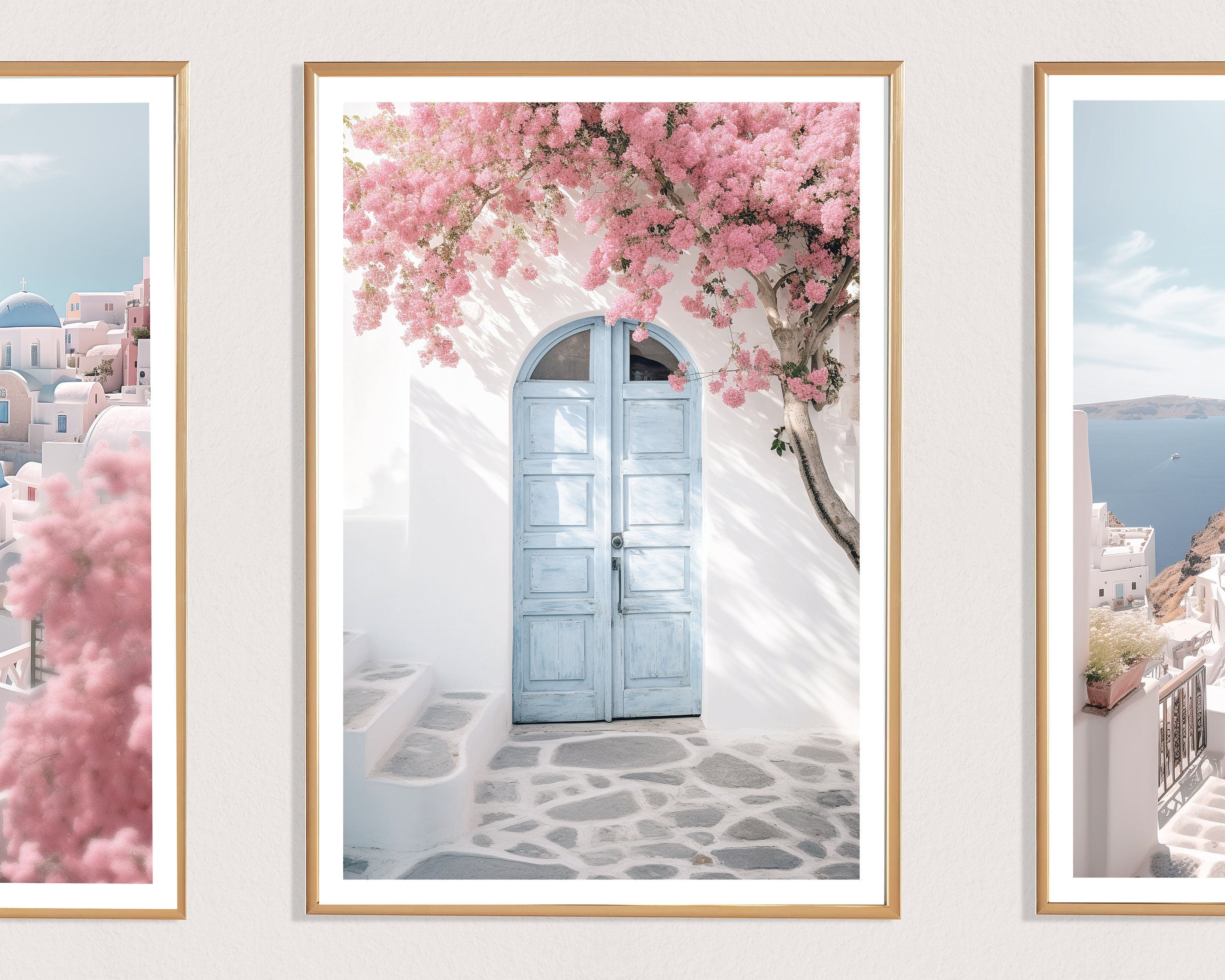 Santorini Door Print P Greek Door Poster Greek Coast - Etsy