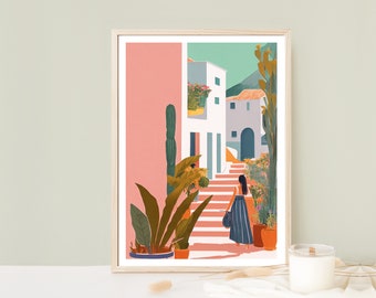 Sailor Mediterranean Abstract Art Mid Century Modern - Etsy