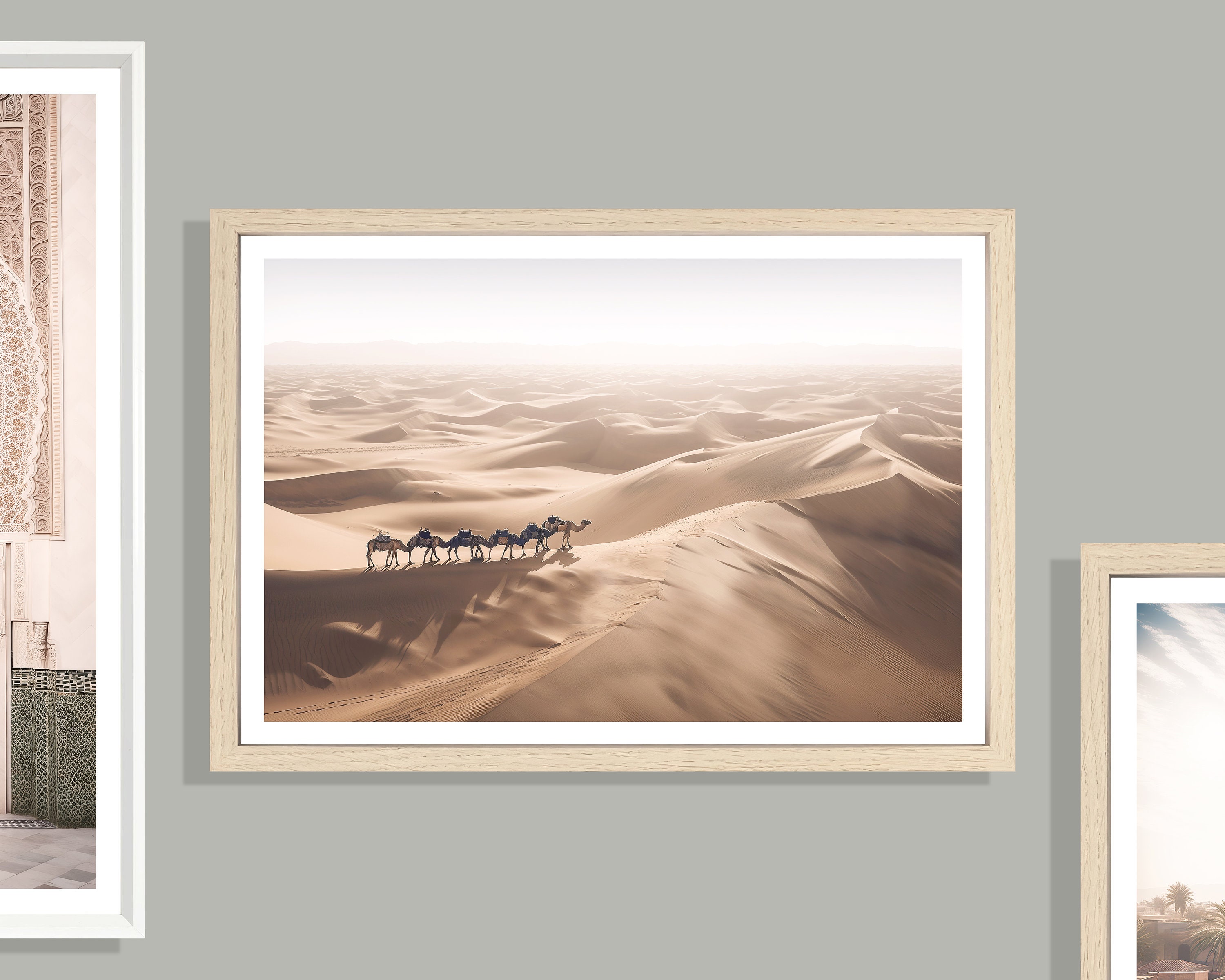 Desert Camels Print L, Desert Poster, Camel Wall Art, Desert Landscape ...
