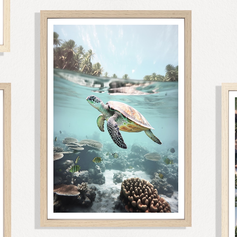 Sea Turtle Poster - Etsy