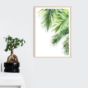 Palm Leaf Print 02, Tropical Poster, Tropical Picture, Leaf Wall Art ...