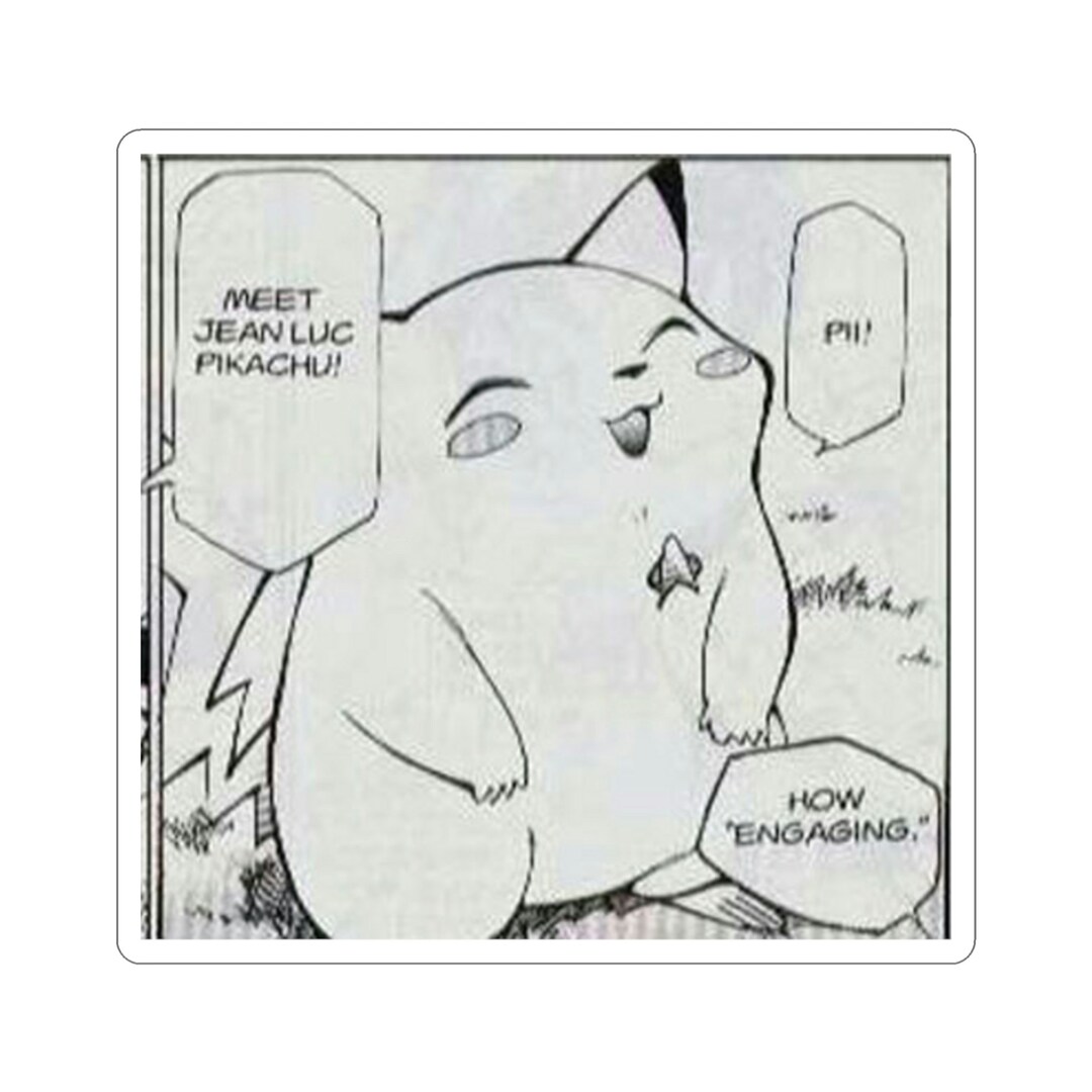 Jean Luc Pikachu Pokemon Manga Die-cut Stickers - Etsy