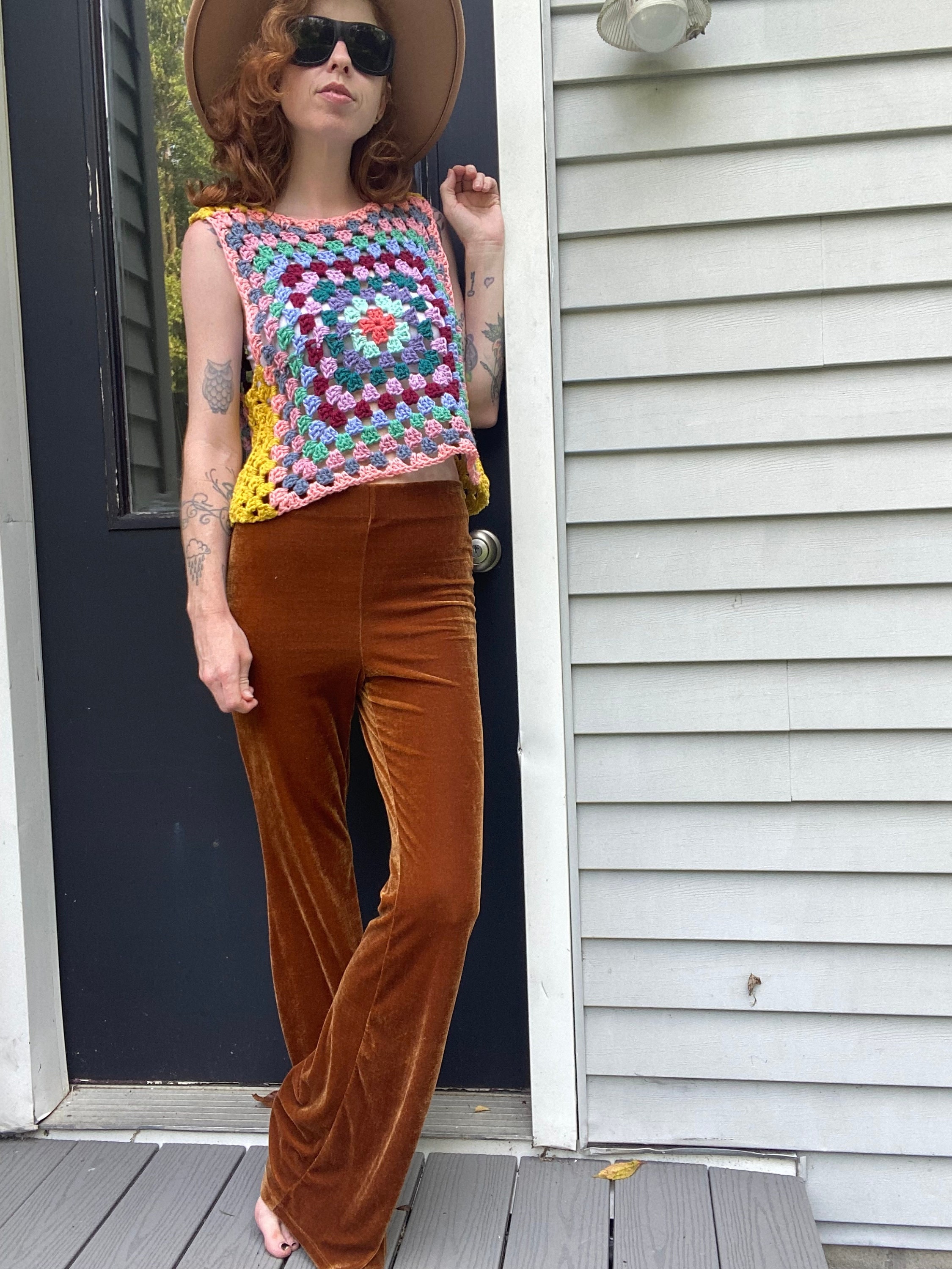 Granny's Square Crop Top Crochet Pattern PDF Granny Square Pattern Crop ...