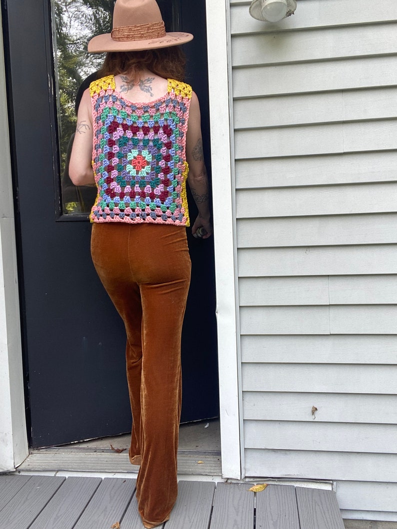 Granny's Square Crop Top Crochet Pattern PDF Granny Square Pattern Crop ...