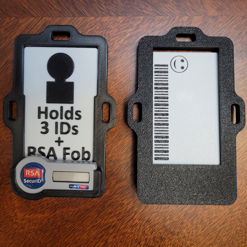 3D Printed RSA Securid up to 4 Ids Badge - Etsy