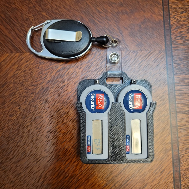 3D Printed, 2 RSA Securid Fob Holder, Dual Token Holder, Dual RSA Fob ...